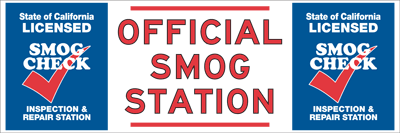 California SMOG Station Banner - Inspection And Repair Station - 72x24 ...
