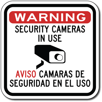 Surveillance Camera Sign In Spanish