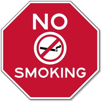 No Smoking STOP Sign - 12x12 | StopSignsandMore.com