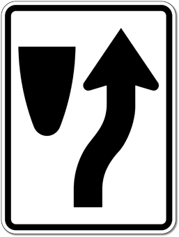 R4-7 Keep Right Symbol Sign H.I.P. - 18x24 | StopSignsandMore.com