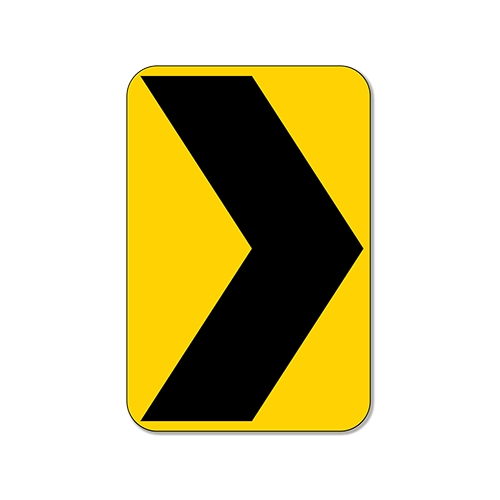 W1-8R - Right Chevron Arrow Warning Sign H.I.P. - 12x18 ...