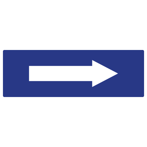 ADA Compliant Directional Arrow Sign with Tactile Arrow - 6X2 ...