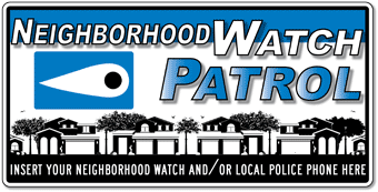 Custom - Crime Watch Eye Magnetic Car Door Sign - 24x12 ...