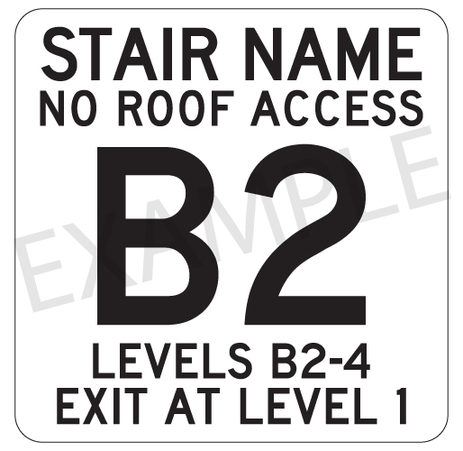 Custom Stairwell and Floor Indicator Aluminum Sign - 12x12 ...