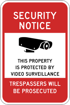Window Decal - Property Protected By Video Surveillance - 6x8 (Package ...
