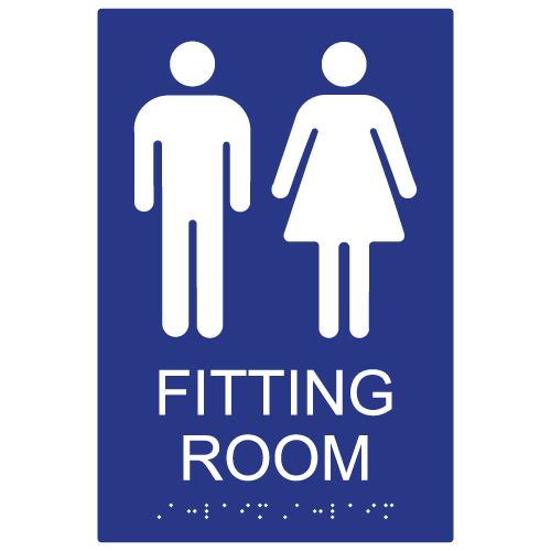 ADA Compliant Unisex Fitting Room Sign- 6x9 | StopSignsandMore.com