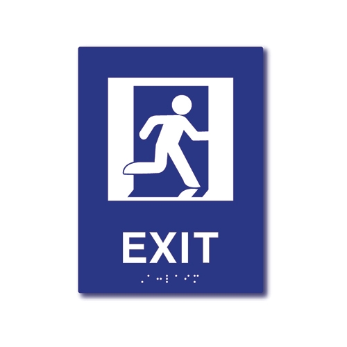 ADA Running Person Symbol Exit Sign - 6x8 | StopSignsandMore.com