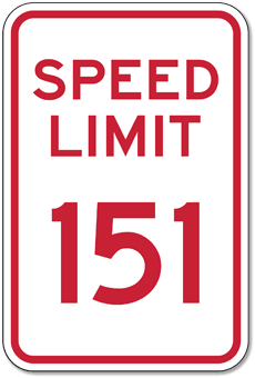 Custom Speed Limit Sign - 12X18 - Choose the Speed Limit and Colors ...