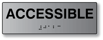 ADA Signs - Accessible Sign with Tactile Text and Braille- 6x2 ...
