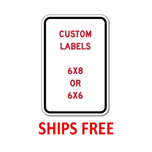 Custom Labels - Made to Order - 6x6 (PACKAGE OF 3) | StopSignsandMore.com