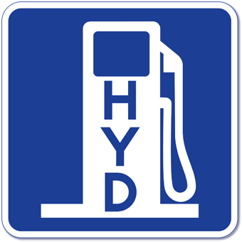 G66-22G (CA) Hydrogen Fuel Sign - 18x18 | StopSignsandMore.com