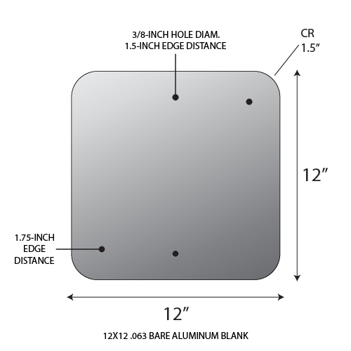 Bare Aluminum .063 Sign Blank - 12x12 - Square Or Diamond Shape ...