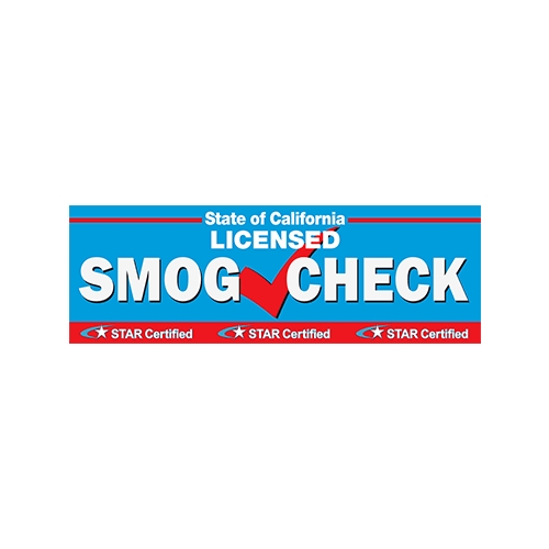 California Star Certified Smog Check Banner - 72x24 | StopSignsandMore.com