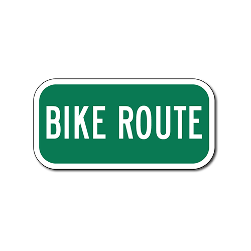 Bike Route Warning Sign - 12x6 | StopSignsandMore.com