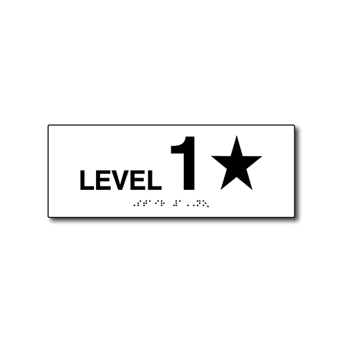 ADA Stairwell Floor Level Sign with Tactile Text and Braille - 8x3 ...