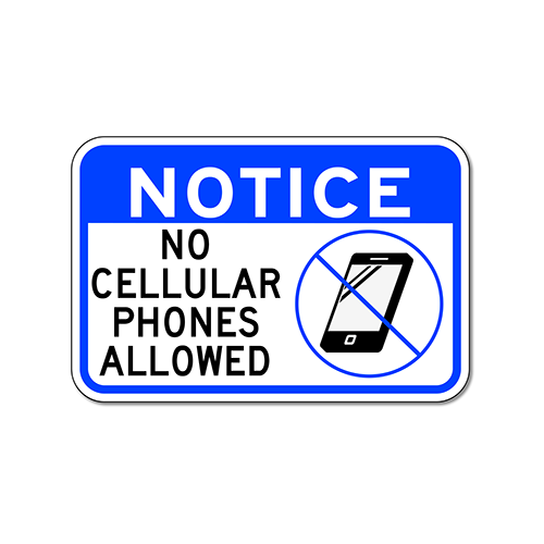 No Cell Phone Beyond This Point Sign