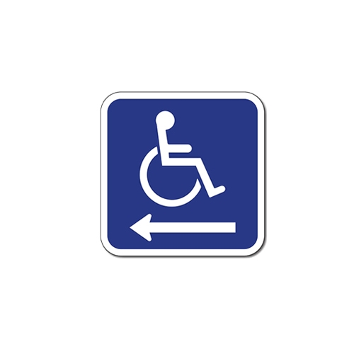 ADA Wheelchair Accessible Guide Sign - Left Arrow - 12x12 ...
