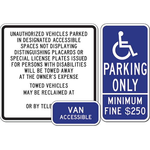 California Disabled Parking Sign Kit | StopSignsandMore.com