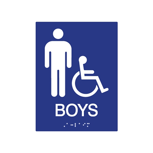 ADA Compliant Accessible Boys Restroom Wall Sign - 6x8 ...