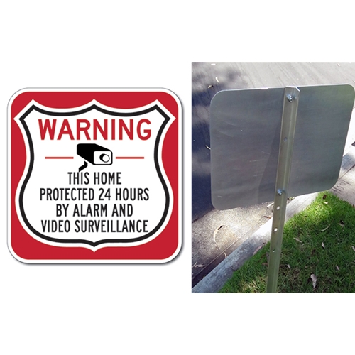 Shield Security 12x12 Sign and Yard Stake Kit | StopSignsandMore.com