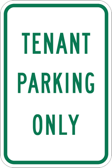 Tenant Parking Only Sign - 12x18 | StopSignsandMore.com