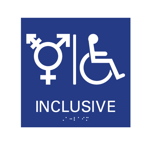 ADA Gender Inclusive Symbol Restroom Wall Sign 8x8 | StopSignsandMore.com