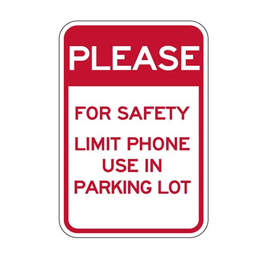 For Safety Limit Cell Phone Use Sign - 12X18 | StopSignsandMore.com