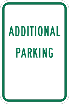 Additional Parking Sign - No Arrow - 12x18 | StopSignsandMore.com