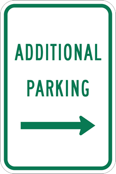 Additional Parking Sign - Right Arrow - 12x18 | StopSignsandMore.com