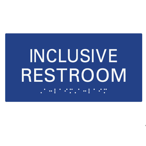 Gender Inclusive Restroom Wall Sign without Pictograms- 8x4 ...