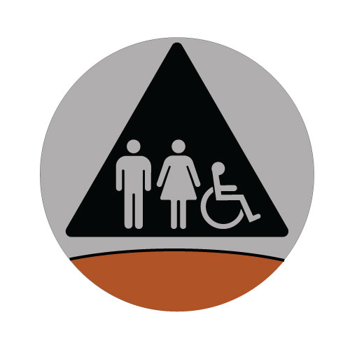 ADA Signature Unisex Restroom Door Sign | ISA & Pictograms - 12x12 ...