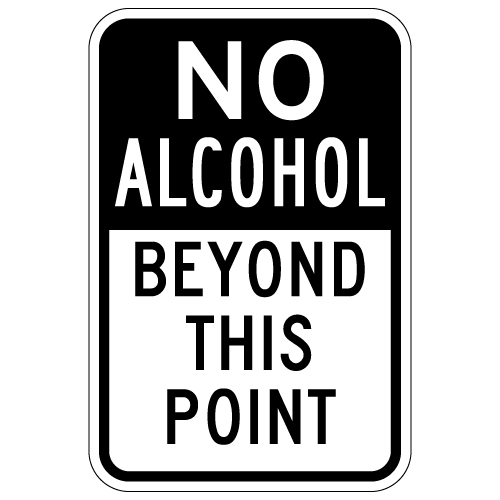 No Alcohol Sign Black And White