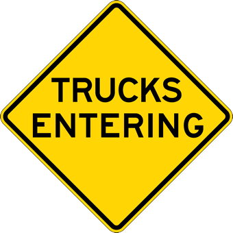 Trucks Entering Road Sign - H.I.P. - 24x24 | StopSignsandMore.com