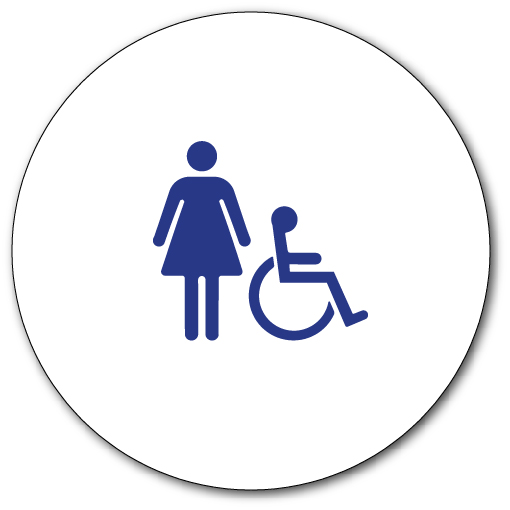 Womens Restroom Sign Circle