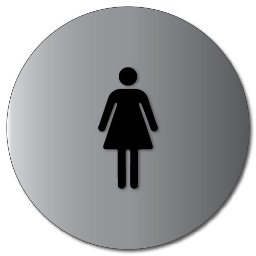 ADA Womens Restroom Door Sign with Female Symbol - 12x12 - Brushed ...