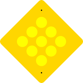Yellow Diamond Road Signs