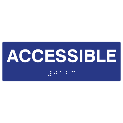 ADA Compliant Accessible Sign with Tactile Text and Braille - 6x2 ...