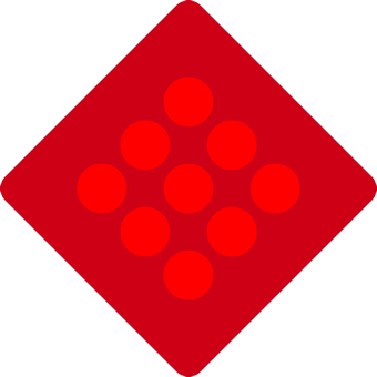 OM4-1 Red Reflector Warning Sign - 18x18 | StopSignsandMore.com