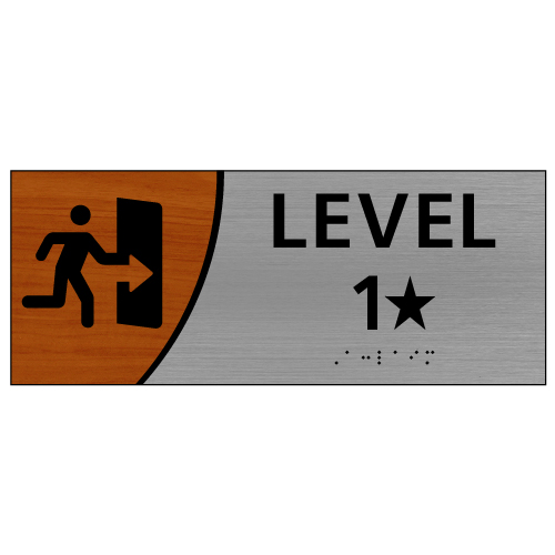 ADA Signature Stairwell Floor Level Sign Tactile Text and Grade 2 ...