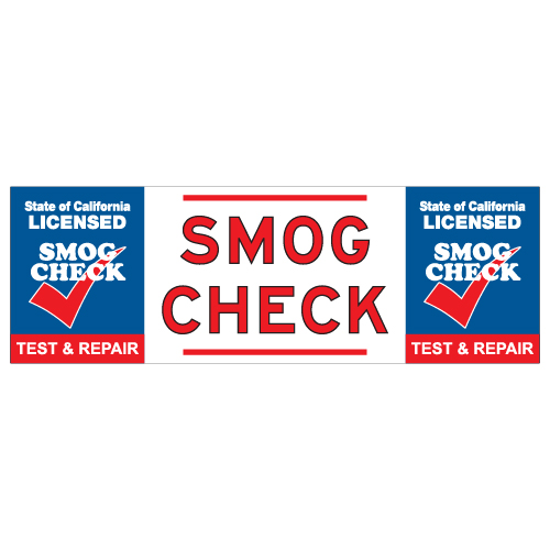 California SMOG CHECK Banner - Test And Repair - 72x24 ...