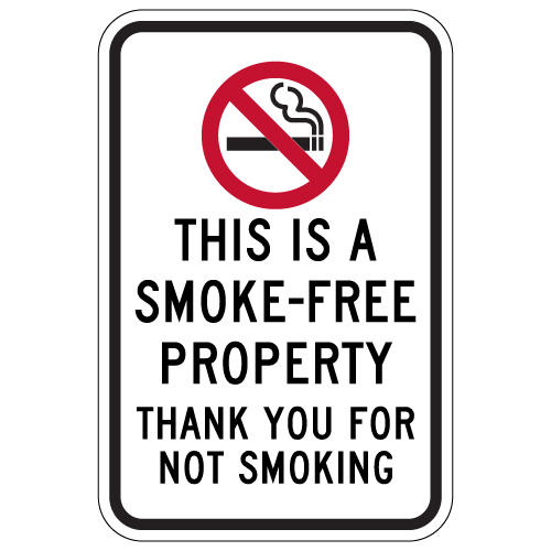 This is A Smoke-Free Property Sign - 12x18 | StopSignsandMore.com
