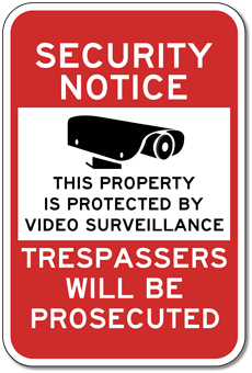 Property Protected By Video Surveillance Sign - 18X24 ...