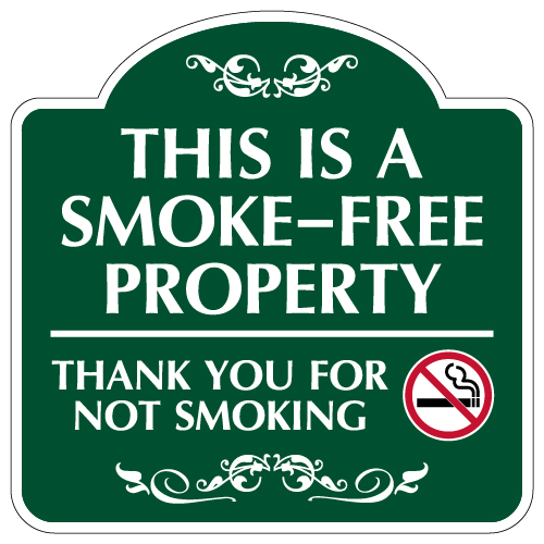 Mission Style This Is A Smoke-Free Property Sign - 18x18 ...