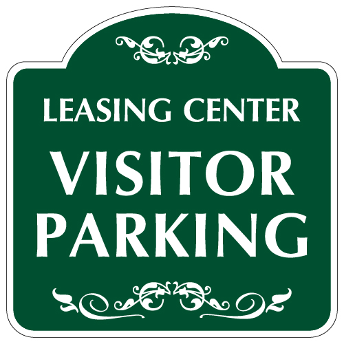 Mission Style Leasing Center Visitor Parking Sign - 18x18 ...