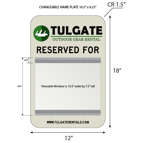 Custom Parking Sign with Large Changeable Name Holding Slot - 12x18 ...