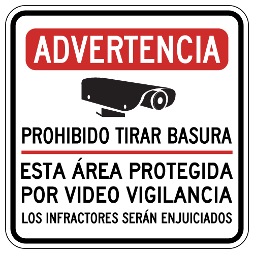 Surveillance Camera Sign In Spanish