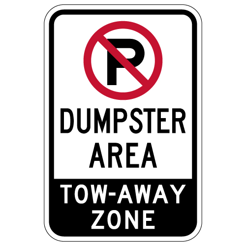 Printable No Parking Signs In Front Of Dumpster