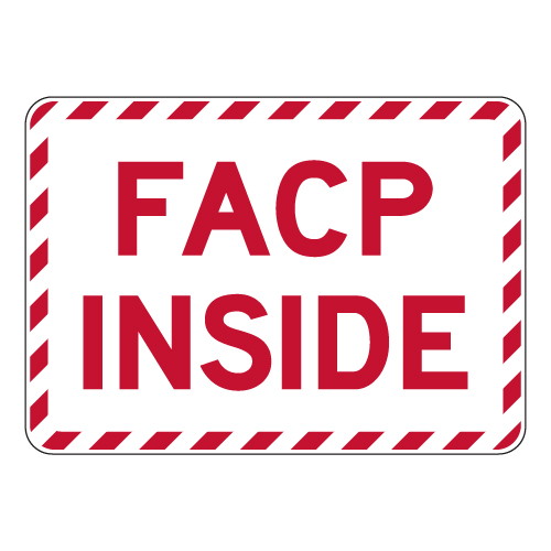 Fire Alarm Control Panel (FACP) Inside Sign - 14x10 | StopSignsandMore.com