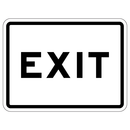 Exit Sign With No Arrows - 24x18 | StopSignsandMore.com