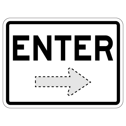 Enter Sign with Choice of Arrow Direction - 24x18 | StopSignsandMore.com